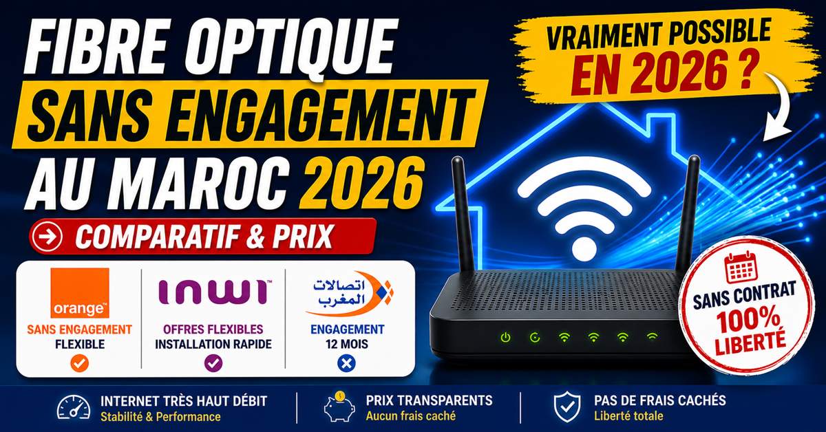 Fibre Optique Maroc sans engagement : comparatif et prix 2026 - My Blog